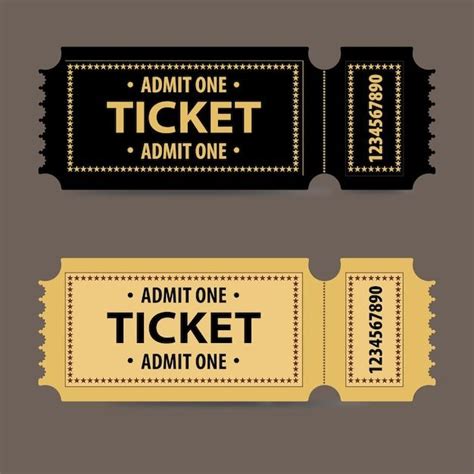 Vintage Ticket Vector Retro Party Admit One Tickets