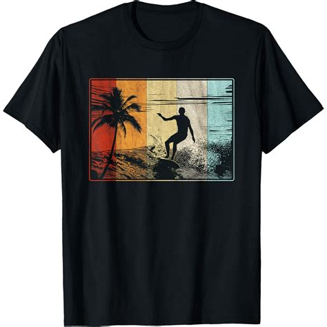 Beach Surfing Surfboard Vintage Retro Surfboarder Surfer T Shirt