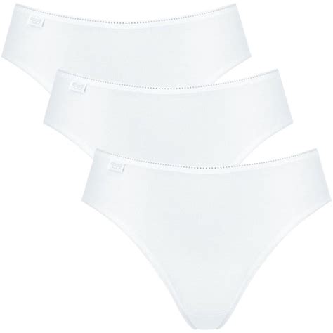 Sloggi Femme Slip Paquet De 3 Blanc Sous Vêtements Slips Femme 3645