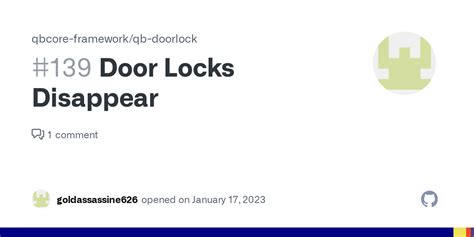 Door Locks Disappear Issue Qbcore Framework Qb Doorlock GitHub