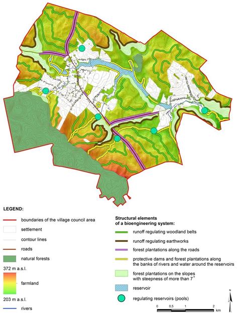 Cartographic Model Of Spatial Organization Of The Village Council Area