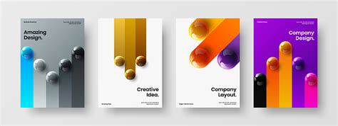 크리에이티브 커버 디자인 벡터 컨셉 번들 현대 3d 구 전단지 일러스트 구성 A4 용지에 대한 스톡 벡터 아트 및 기타 이미지 A4 용지 개념 고급 Istock