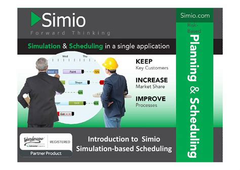 Pdf Introduction To Simio Simulation Based Scheduling Dokumentips