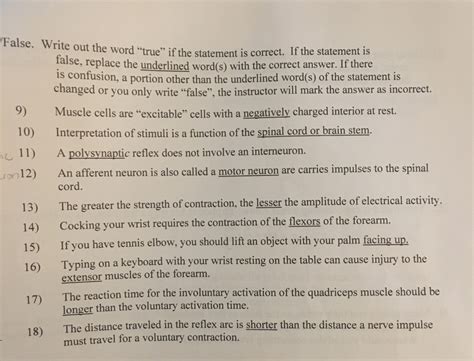 false write out the word true if the statement is