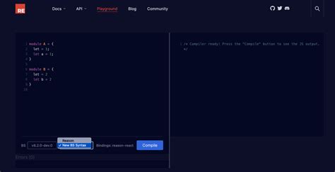 Playground Syntax Switching Poll Bucklescript Reasonml Forums