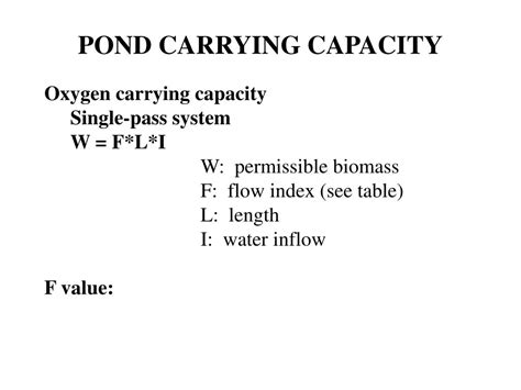 Ppt Pond Carrying Capacity Powerpoint Presentation Free Download