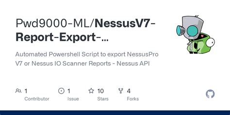 github pwd9000 ml nessusv7 report export powershell automated