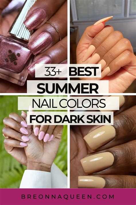 Get Summer Ready 33 Stunning Nail Colors For Dark Skin Nail