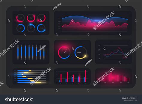 ui ux admin panel layout template stock vector royalty free