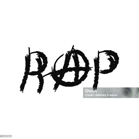 무정 부의 기호와 비문 랩 그런 지 스타일 수채화 물감 브러시로 그려진 벡터 일러스트입니다 스케치 수채화 물감 페인트 그래피티에 대한 스톡 벡터 아트 및 기타 이미지