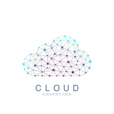 Premium Vector Cloud Computing Logo Concept Database Storage