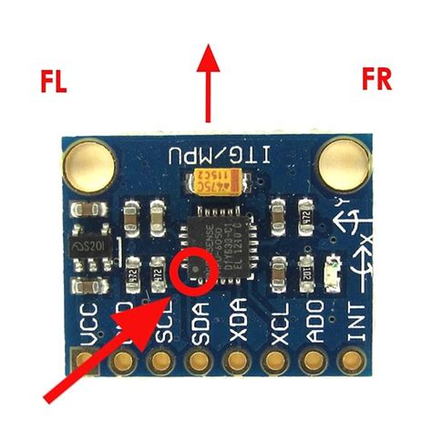 The Correct Orientation Of MPU6050 GY 521 Module In Arduino QuadCopter