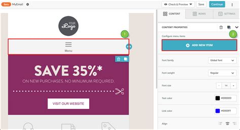 Modifying Text In The New Email Editor