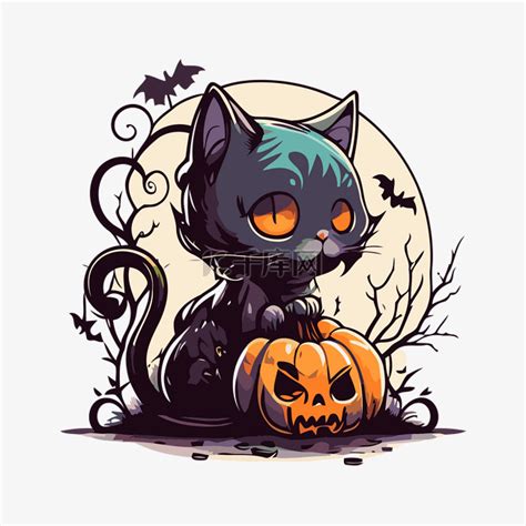 幽灵猫 向量素材图片免费下载 千库网