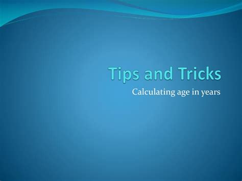 PPT Tips And Tricks PowerPoint Presentation Free Download ID
