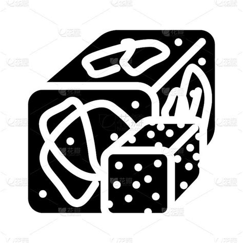 糖营养字形图标矢量插图