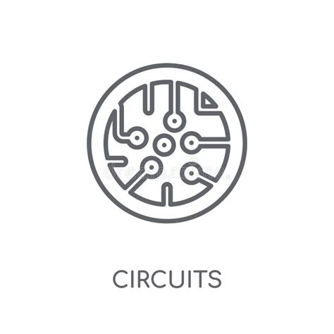 Outline Circuits Vector Icon Isolated Black Simple Line Element Illustration From Hardware