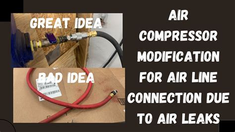 Air compressor air hose improvement to fix air leaks adding ball valves and quick disconnects ...