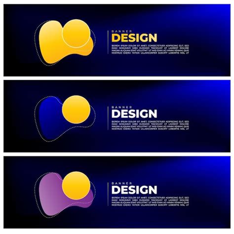 Premium Vector Abstract Web Banner Design Vector Set Templates Horizontal Header Web Banner