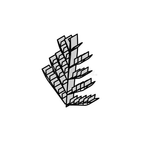 Cedar Plant Leaf Isometric Icon Vector Illustration Stock Vector