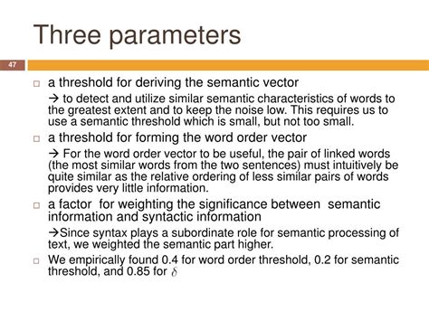 Ppt Sentence Similarity Based On Semantic Nets And Corpus Statistics
