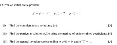 Solved Given an initial-value | Chegg.com