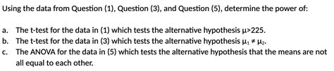 Solved Using The Data From Question Question And Chegg Com