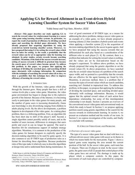 Pdf Applying Ga For Reward Allotment In An Event Driven Hybrid Learning Classifier System For