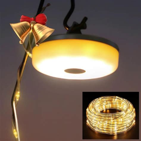 Hamlite Camping String Lights 2 In 1 Usb Rechargeable Outdoor String Lights 32 8ft Portable