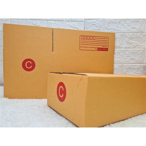 แพ็ค 20 ใบ กล่องไปรษณีย์ฝาชน เบอร์ C แบบพิมพ์ ราคาโรงงาน พร้อมส่งทั่วประเทศ Shopee Thailand
