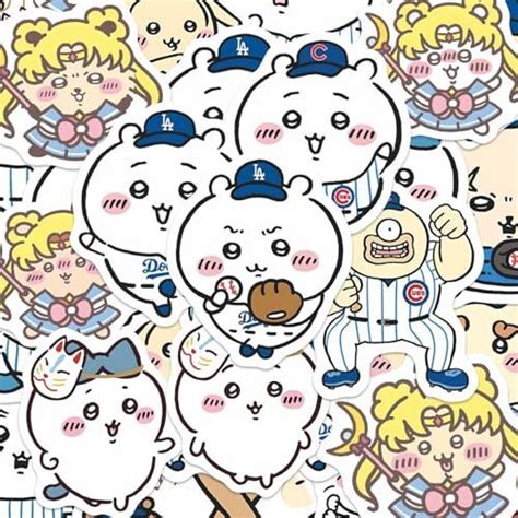 Chiikawa Collabs Mix Sticker Set W Mlb Tokyo Dodgers Cubs 100 Pieces
