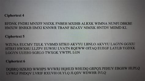 Solved 3 Recognizing And Breaking Ciphers For Different Texts