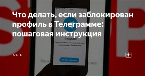 Что делать если заблокирован профиль в Телеграмме пошаговая инструкция Aflife Дзен