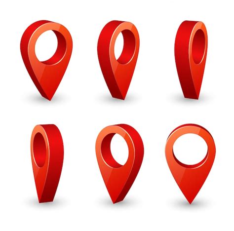 Premium Vector Map Pointer D Pin Location Symbols Vector Set Isolated