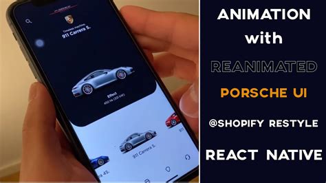 porsche animation react native ui shopify restyle [reanimated 2