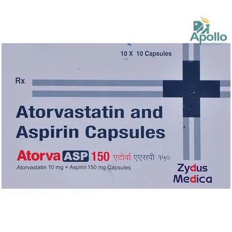 Atorva Asp 150 Capsule 10 Mg At ₹ 49 88 Stripe In New Delhi Id
