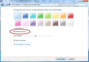 How To Turn Off The Default Transparency Window Setting In Windows 7 Simply Training Co Ltd