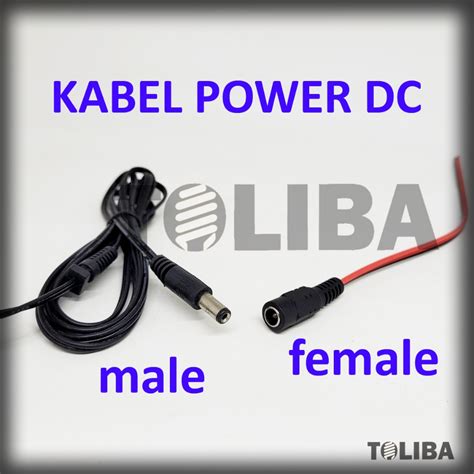 Jual Kabel Jack Power Dc Meter Male Cowo Kabel Dc Adaptor Colokan Sambungan Jack Dc Cctv