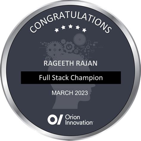 Fullstackdeveloper Backenddeveloper Databasedevelopment Orioninnovation Badge Careergrowth