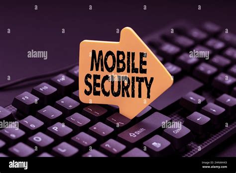 Sign Displaying Mobile Security Word For Protection Of Mobile Phone