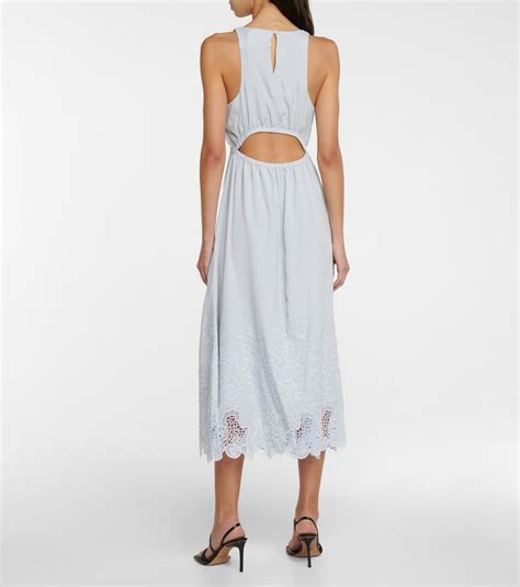 Simkhai Embroidered Cutout Midi Dress Simkhai