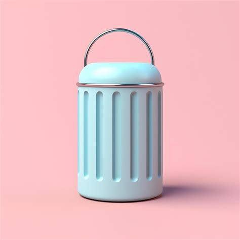 Premium Ai Image 3d Bin Icon With Colorful Background