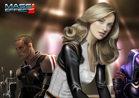 Wallpaper Id 116878 Mass Effect Yvonne Strahovski Fan Art Drawing