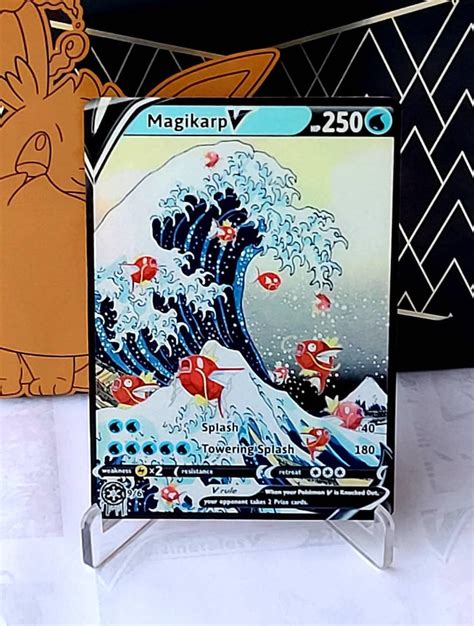 Custom Fan Made Orica Pokemon Card Magikarp V Full Art Etsy Hong Kong
