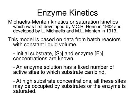 PPT Enzyme Kinetics Study The Rate Of Enzyme Catalyzed Reactions Models For Enzyme