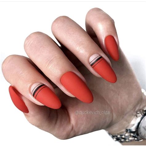 Pin By Maria Stein On Nailsy Red Matte Nails Red Nail Art Matte