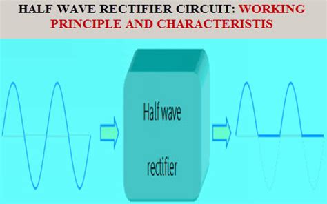 Half Wave Rectifier Circuit Working And Characteristics
