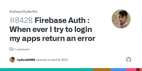Firebase Auth When Ever I Try To Login My Apps Return An Error
