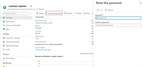 サーバーの管理 Azure Portal Azure Database For Postgresql Flexible