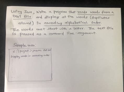 Solved Using Java Write A Program That Reads Words From A